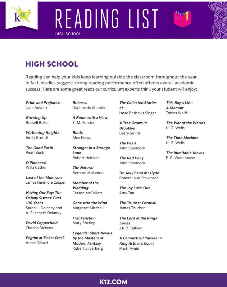 High School Reading List Learning Liftoff High School Reading List Learning Liftoff